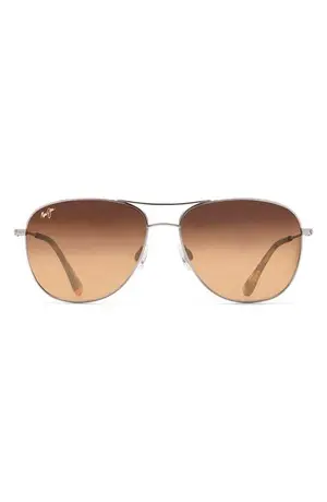 Maui Jim Cliff House 59mm Polarized Aviator Sunglasses - Gold