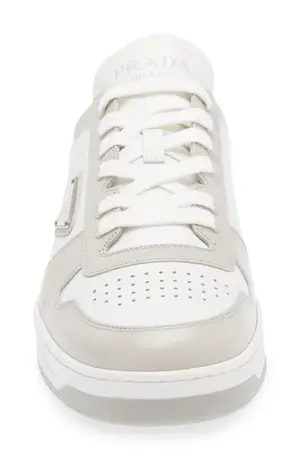 Prada Downtown Logo Low-top Sneakers - Bianco/cristallo