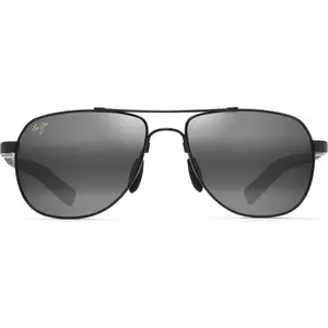 Maui Jim Black Aviator Sunglasses