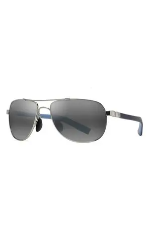 Maui Jim Aviator Sunglasses - Silver/blue/light Blue