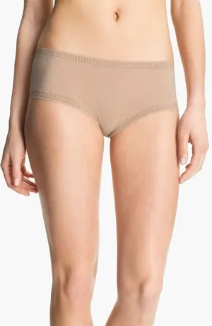 ON GOSSAMER Cabana' Cotton Boyshorts - Champagne