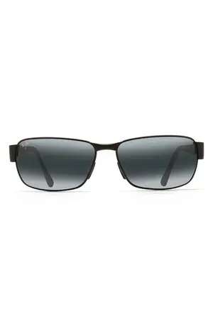 Maui Jim Rectangular Sunglasses - Matte Black