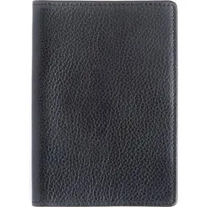 ROYCE NEW YORK Rfid Leather Passport Case Black