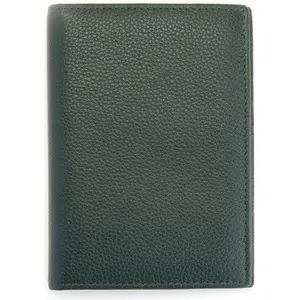 ROYCE NEW YORK Rfid Leather Passport Case - Dark Green