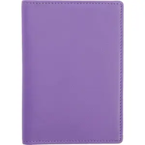 ROYCE NEW YORK Rfid Leather Passport Case Purple