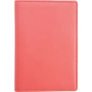 ROYCE NEW YORK Rfid Leather Passport Case Red