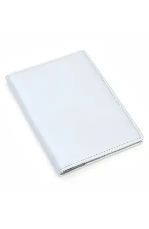 ROYCE NEW YORK Rfid Leather Passport Case - Silver