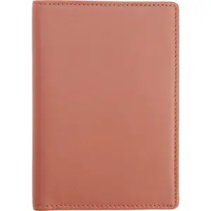 ROYCE NEW YORK Rfid Leather Passport Case Tan