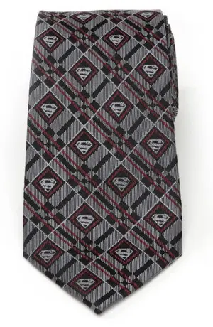 CUFFLINKS, INC. Superman Shield Silk Tie - Silver