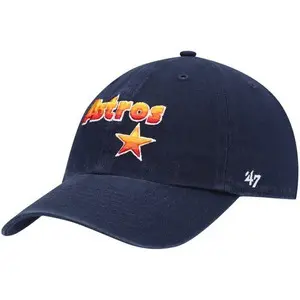 '47 Houston Astros Logo Cooperstown Collection Clean Up Adjustable Hat - Navy