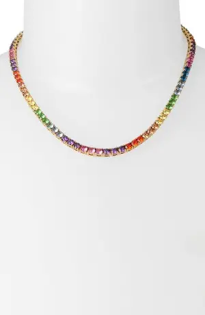 Kurt Geiger Tennis Necklace - Rainbow Multi