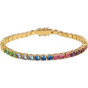 Kurt Geiger Crystal Tennis Bracelet - Rainbow Multi