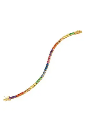 Kurt Geiger Crystal Tennis Bracelet - Rainbow Multi
