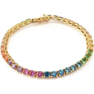 Kurt Geiger Crystal Tennis Bracelet - Rainbow Multi