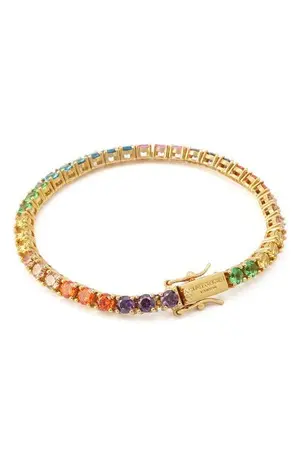 Kurt Geiger Crystal Tennis Bracelet - Rainbow Multi