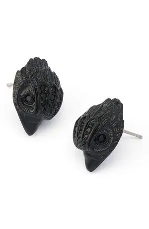 Kurt Geiger Eagle Stud Earrings - Jet