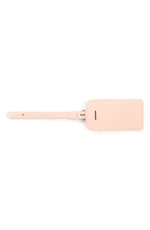 ROYCE NEW YORK Leather Luggage Tag - Light Pink