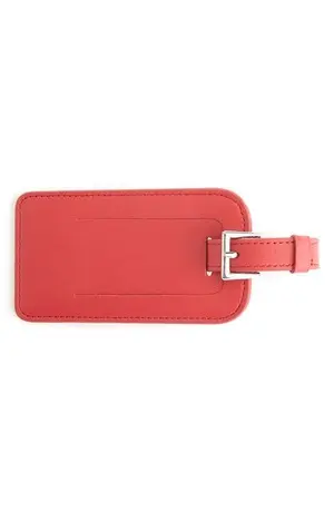 ROYCE NEW YORK Leather Luggage Tag - Red