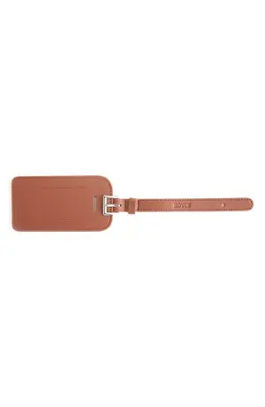ROYCE NEW YORK Leather Luggage Tag - Tan