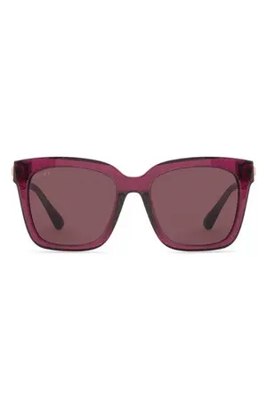 DIFF Bella 54mm Square Eyeglasses - Festive Umbria/wine