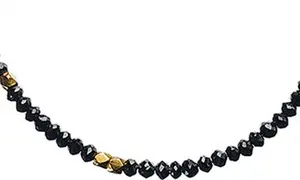 Sethi Couture Noir Diamond & Gold Beaded Necklace