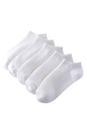 STEMS Stems 5-Pack Ankle Socks White