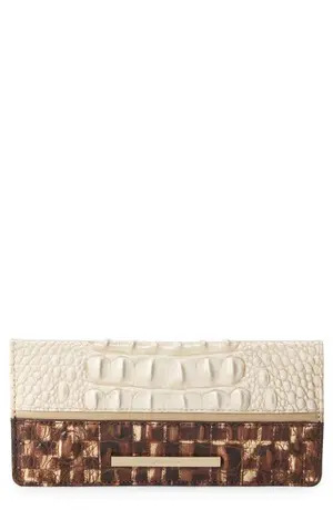 Brahmin Ady' Croc Embossed Continental Wallet - Multi Brown