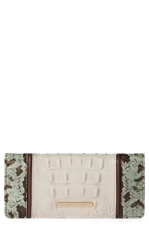 BRAHMIN 'ady' Croc Embossed Continental Wallet