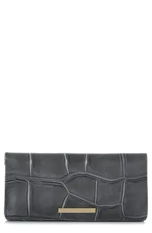 Brahmin 'ady' Croc Embossed Continental Wallet Nocturnal