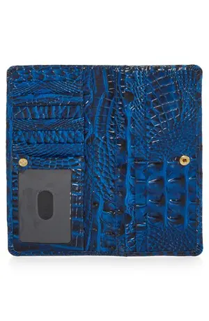 Brahmin Ady' Croc Embossed Continental Wallet - Sapphire