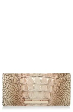 Brahmin 'ady' Croc Embossed Continental Wallet Scallop