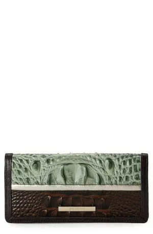 Brahmin BRAHMIN Ady Croc-Embossed Continental Wallet Softgrass