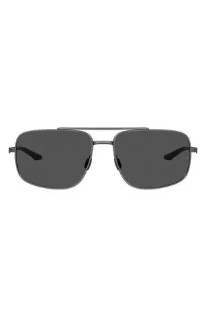Under Armour 59mm Polarized Aviator Sunglasses - Dk Ruthen