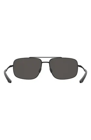 Under Armour 59mm Polarized Aviator Sunglasses - Matte Black