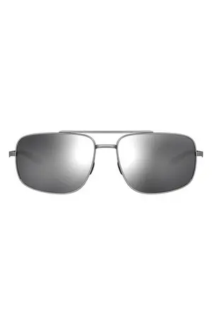 Under Armour 59mm Polarized Aviator Sunglasses - Ruthenium
