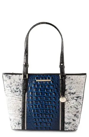 Brahmin Medium Asher Croc Embossed Leather Tote - Multi