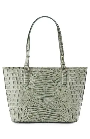 Brahmin Medium Asher Croc Embossed Leather Tote - Softgrass
