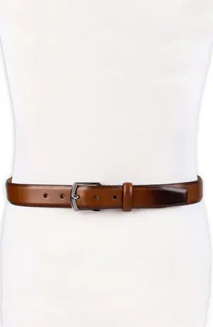 COLE HAAN Lewis Burnished Leather Belt By Cole Haan