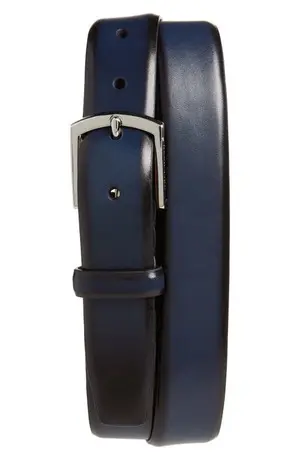 Cole Haan Lewis Burnished Leather Belt By Cole Haan Navy