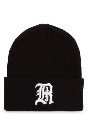 R13 Skully Logo Beanie - Black