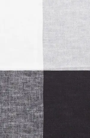 Nordstrom Colorblock Silk Pocket Square - Black
