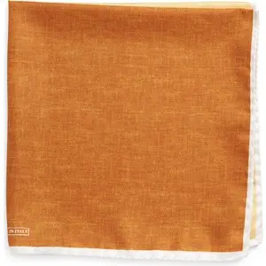 Nordstrom Colorblock Silk Pocket Square - Yellow
