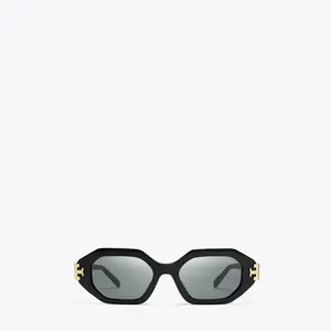Tory Burch Eleanor Geometric Sunglasses - Black/dark Gray