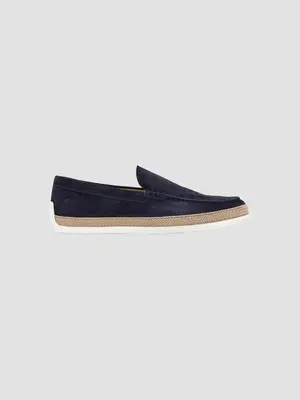 TOD'S Embossed Logo Espadrille - Blue