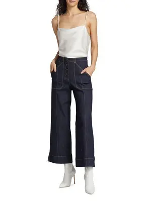 Cinq À Sept Benji Mid-rise Wide-leg Jeans