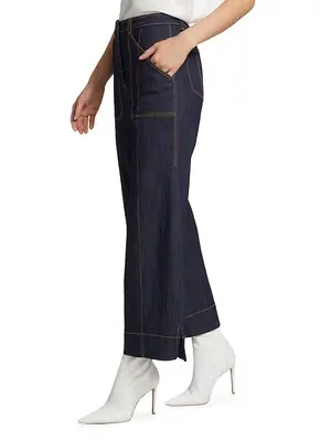 Cinq À Sept Benji Mid-rise Wide-leg Jeans