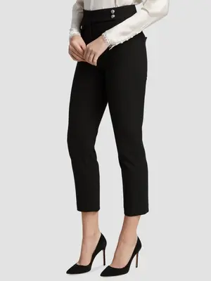 Veronica Beard Renzo Ankle Crop Pants - Black