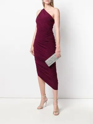 Norma Kamali Ruched Tube Cocktail Dress - Red