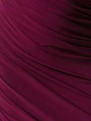 Norma Kamali Ruched Tube Cocktail Dress - Red