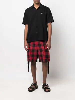Sacai Check-print Cargo Shorts
